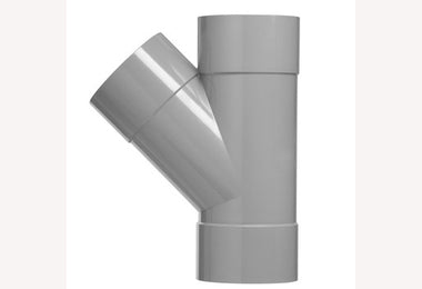 T-Stuk 45° PVC Grijs 125x125x125 Lijmverbinding