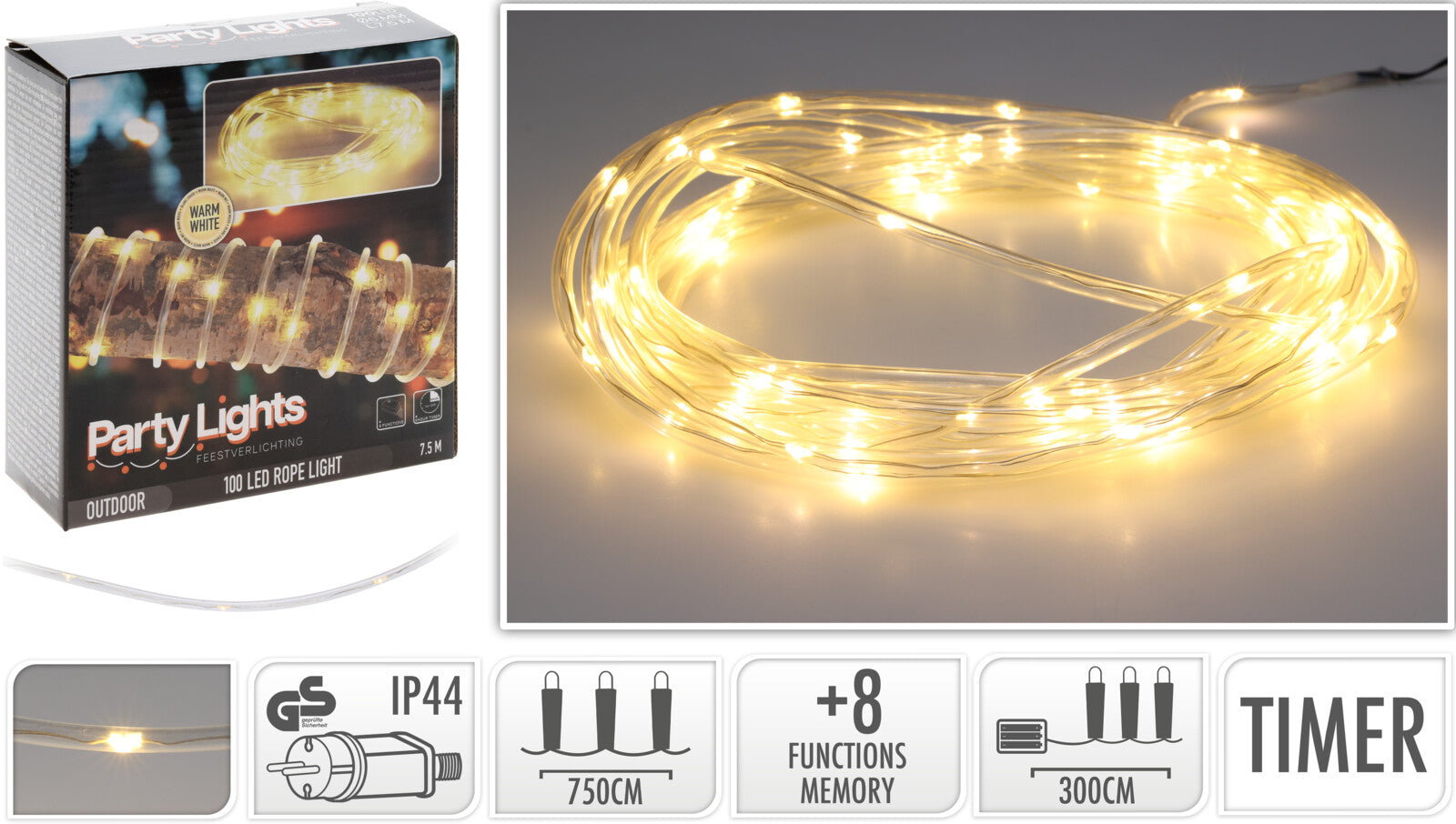 Verlichting 100 lampjes LED